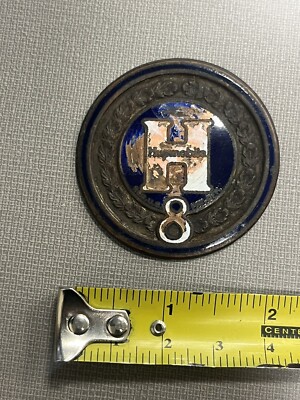 Vintage 1920s Hupmobile 8 Motors Enameled Radiator Badge Emblem 2 Inch ...