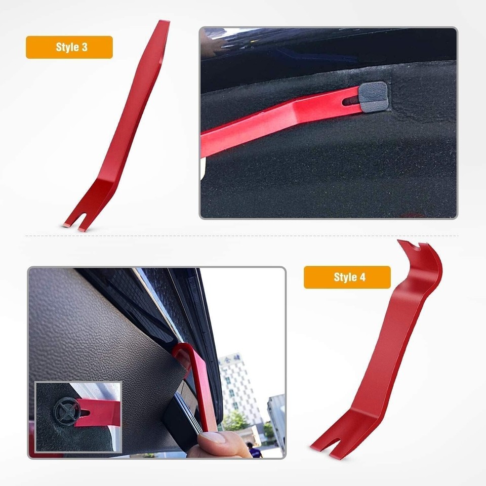 5 Plastic Trim REMOVAL Pry Tool fits Car Radio Panel Door Dash Clip ...