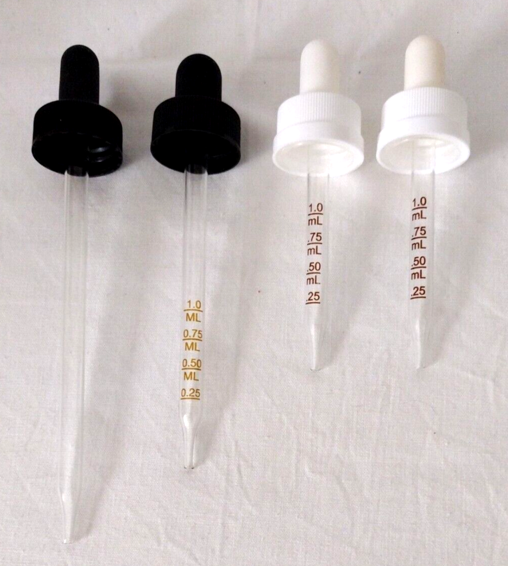 10ML GLASS MEDICINE DROPPERS PIPETTES 0.25ML INCREMENTS 4 COUNT | eBay