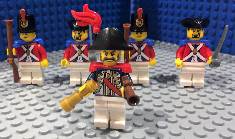 Lego Pirates PIRATE ARMY Captain British Soldier Admiral Minifigures ...