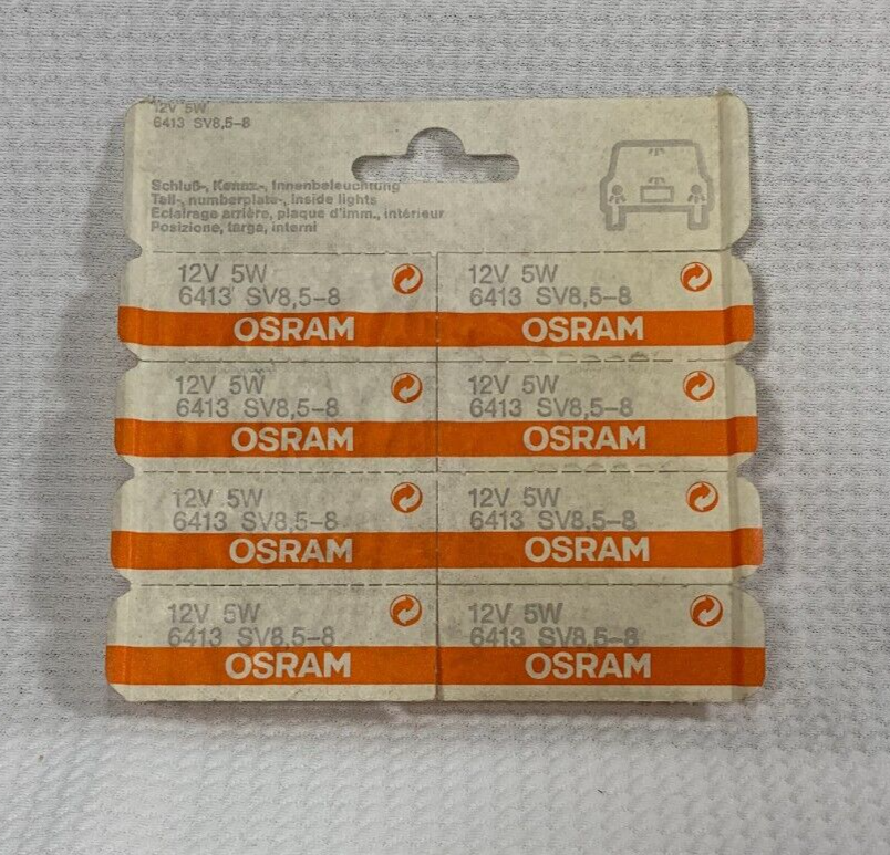 OSRAM 6413 Festoon Light Bulb 12V 10W Dome Map Trunk Interior NOS | eBay