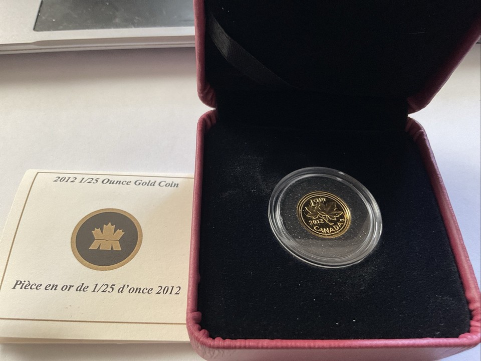2012 1/25 Ounce Pure Gold Coin No. 09319 / 12,000,Last Strike Of The 1 ...