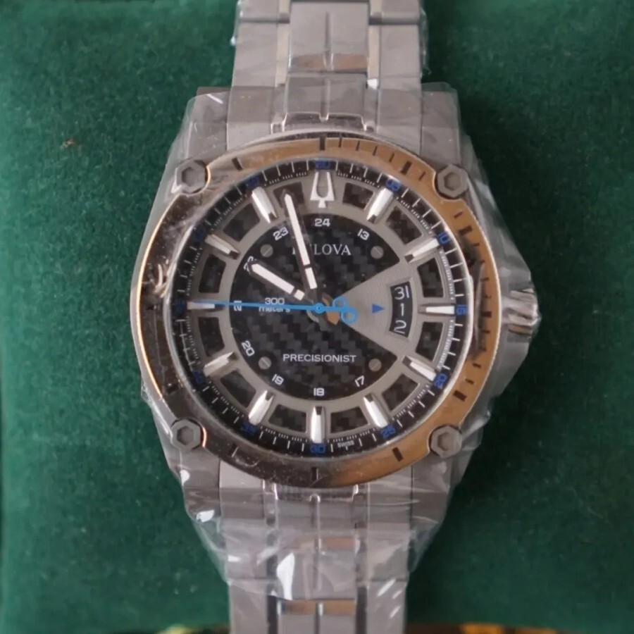 RARE BULOVA Precisionist Champlain Titanium Ref. 96B132 Quartz Men ...