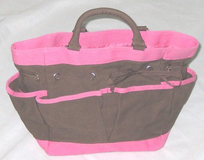 Brown Pink 9X9" Cynthia Rouley Redken 5th Avenue NY Shopper Purse Tote ...