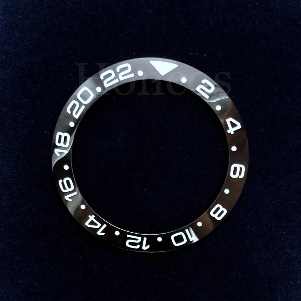 38MM Ceramic Bezel Insert Ring GMT Planet Ocean Diver Vintage fits for ...