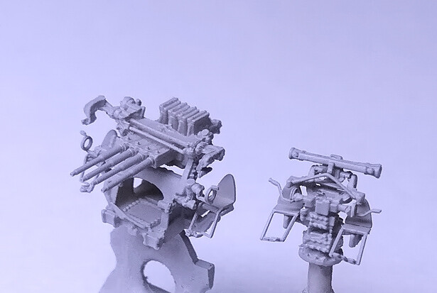 VETERAN 1/350 VTW-35005 1.1"/ 75 CAL QUAD AA GUNS (W/MK-44 1.1" GUNS ...
