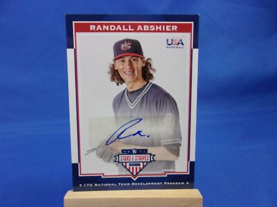 Randall Abshier USA Baseball 2017 17U Autograph AUTO #1 Stars & Stripes ...