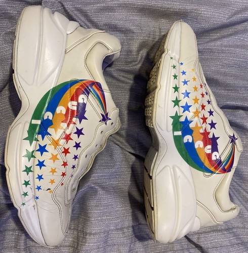 Gucci Rhyton Rainbow Stars Sneakers Size 40 (Fits Like a Size 8-8.5 US ...