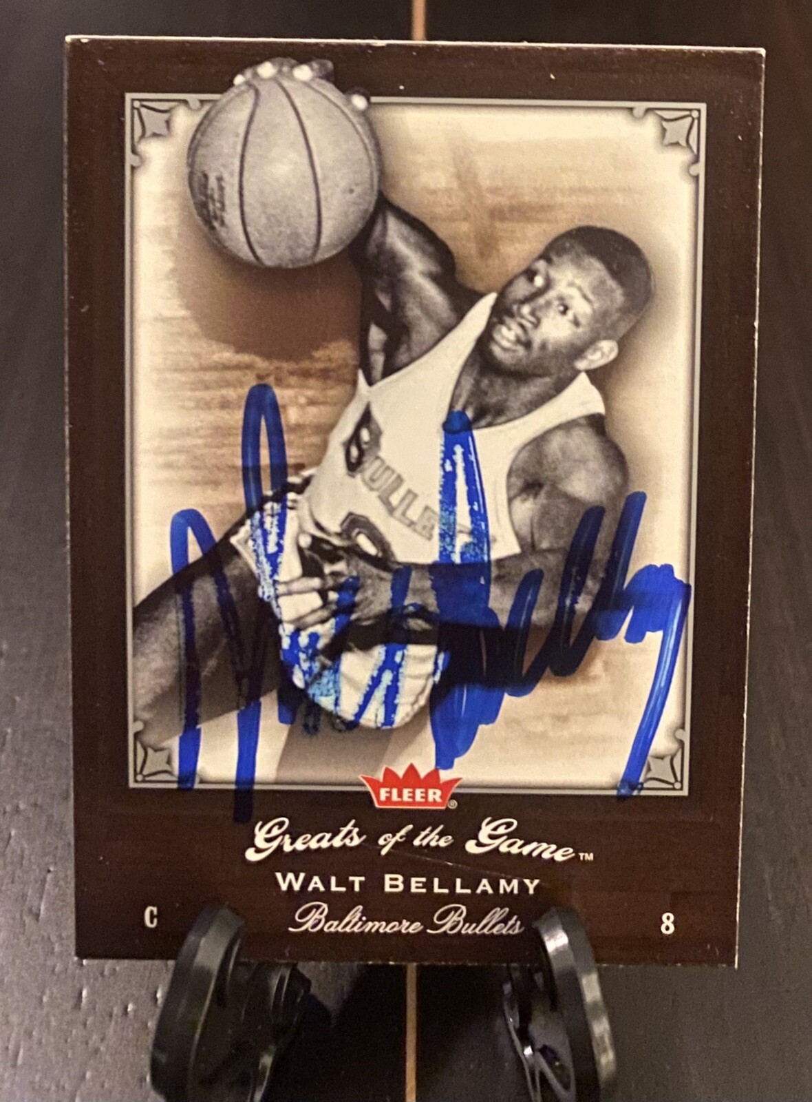 2005 Fleer #84 Walt Bellamy Authentic Hand Signed On Card Autograph ...