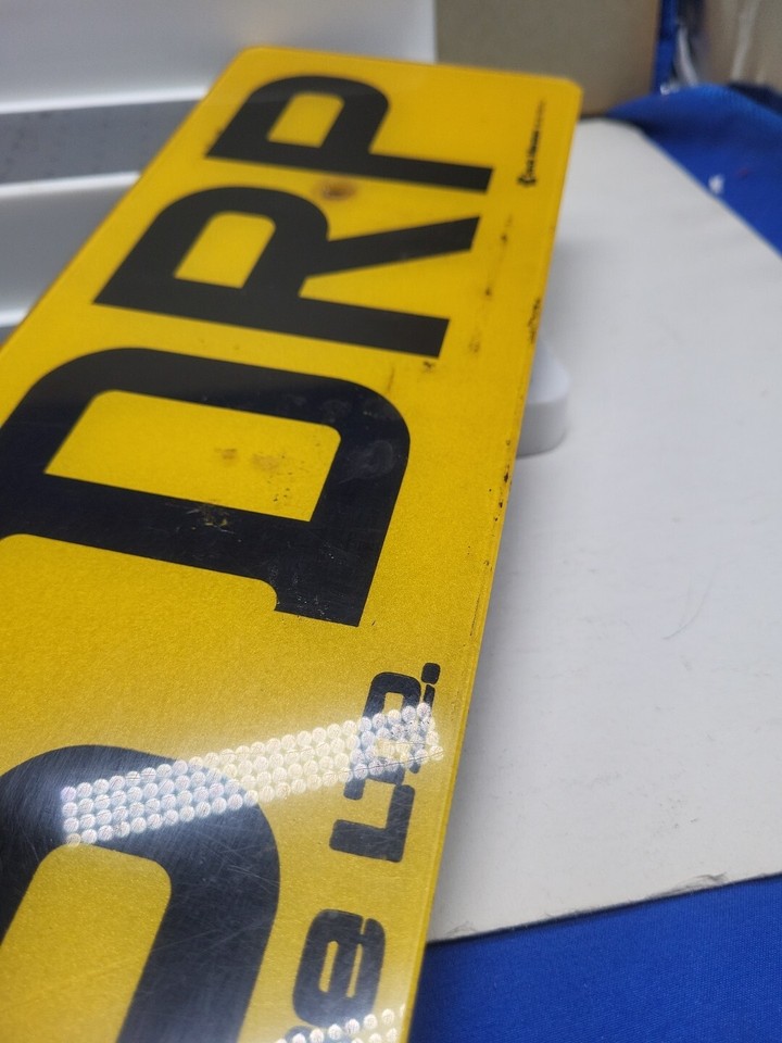 UK BRITISH ? License Plate Yellow Black H276 DRP W.GROSE SERCK MARSTON ...