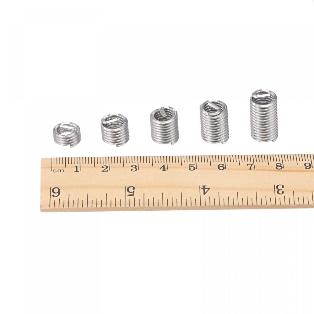 10pcs 13/14/16/18/20mm Wire Thread Inserts 3.0D Threaded Sleeve Steel ...