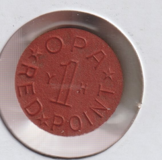 1944 US WWII OPA Red YH Ration Token Collectible WW2 Collection Old War ...