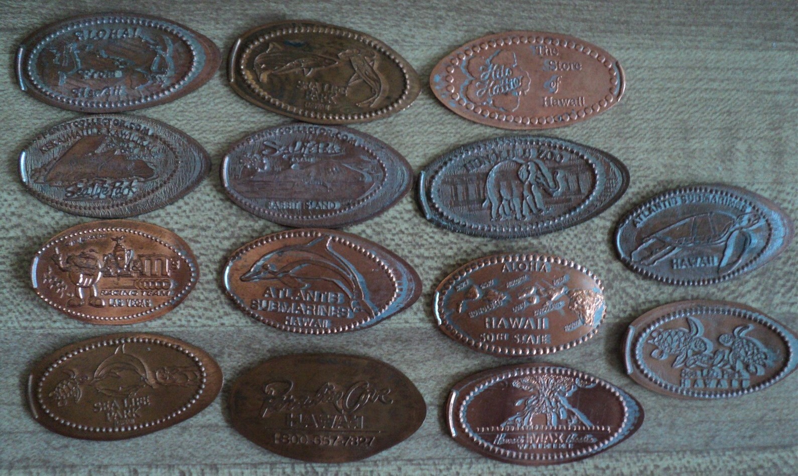 Elongated Cents / Pennies lot of 28 HAWAII | eBay