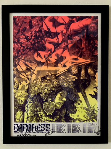Baroness 2019 Gold & Grey Tour Poster laminated glossy signed | eBay