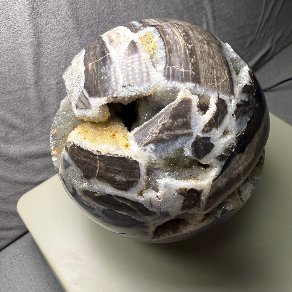 Large Sphalerite Crystal Sphere Geode Druzy Mineral Specimen Display ...