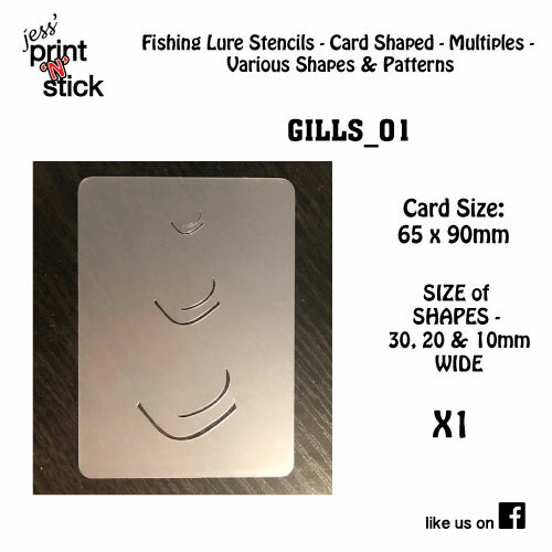 Fishing Lure Stencils - Card Shaped - Multiples - Various Shapes ...
