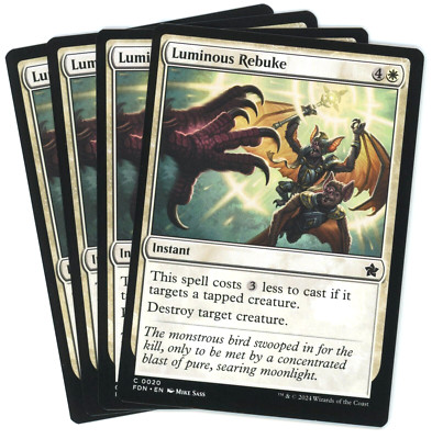 x4 Luminous Rebuke - 0220 - Foundations - Magic the Gathering (MTG) | eBay