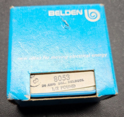 New in original box Belden 8053 #26 Belden Wire 1/2 LB Spool USA | eBay