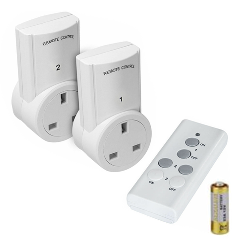 2PCS Remote Control Sockets Wireless Switch Home Mains Power Outlet ...