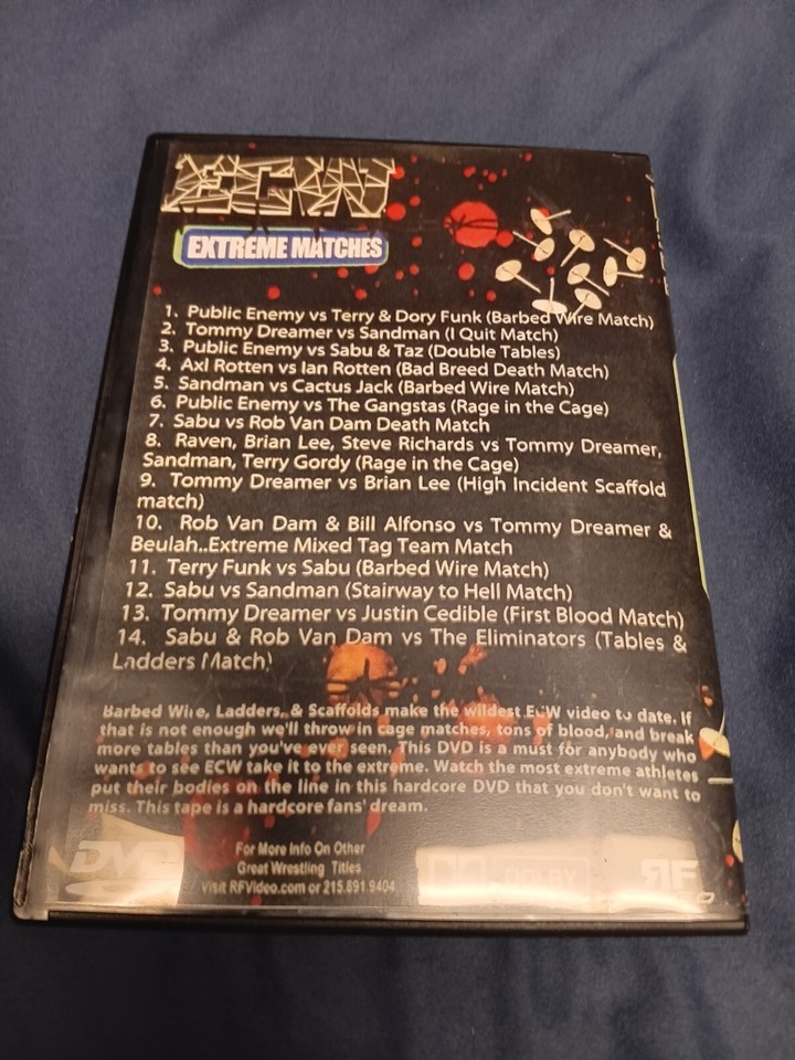 ecw extreme matches dvd original rare wwe wcw aew tna xpw | eBay
