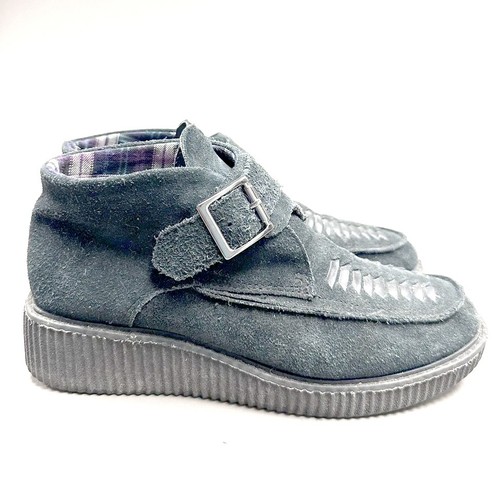 Vintage Skechers black suede platform creepers Boots Shoes 90s Y2k goth ...