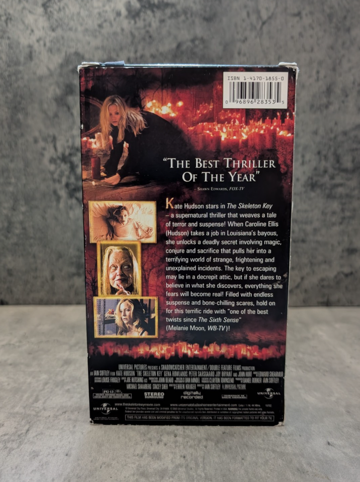 THE SKELETON KEY - 2005 VHS - Kate Hudson Horror Paranormal Curse ...