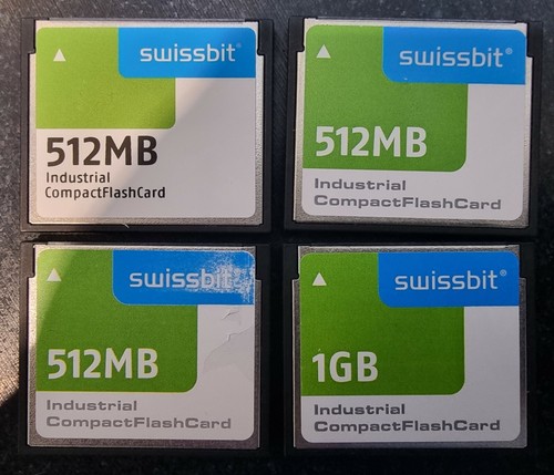Set ORIGINAL Swissbit 1GB+512mb+512+512m Industrial COMPACT FLASH CARD ...