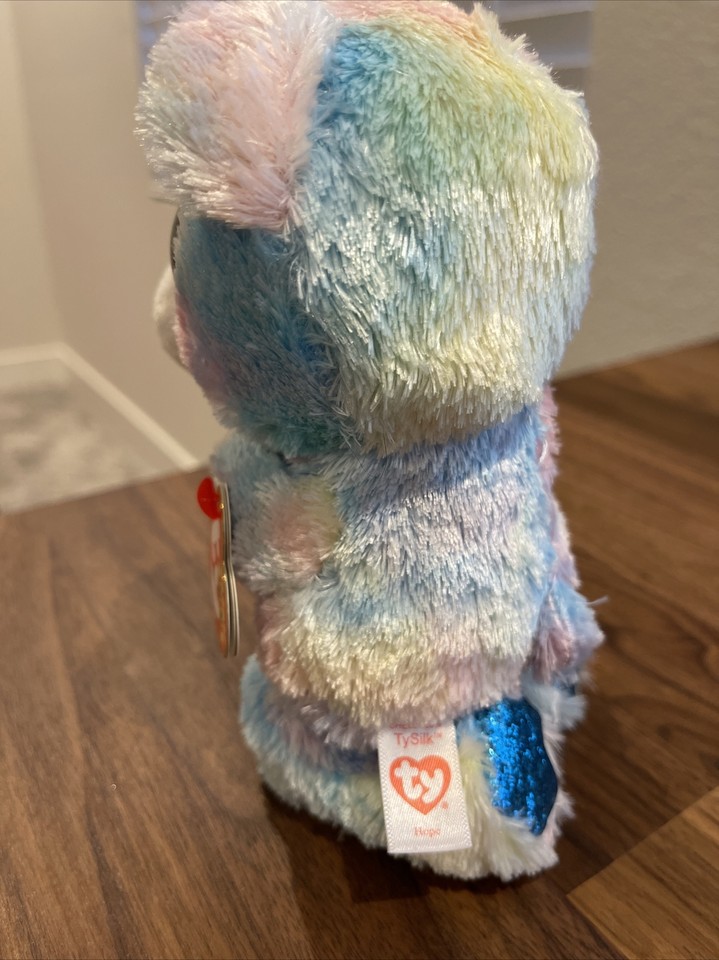 Ty Beanie Boos HOPE United Way Charity Tie-Dye Praying Bear 6" In Hand ...