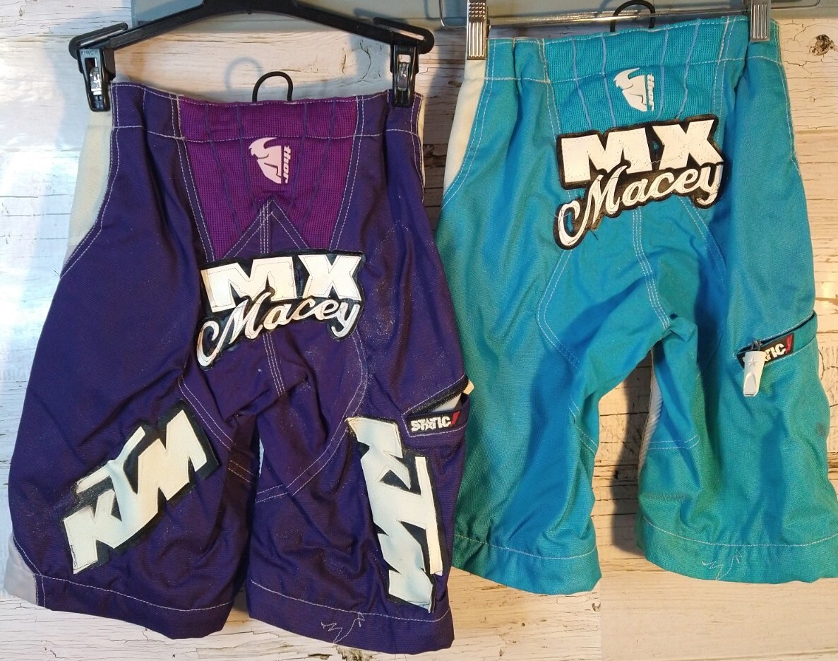 Thor Static MX Macey Youth Racing Shorts Lot 2 Motocr… - Gem