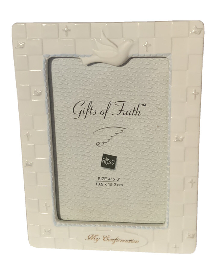 My Confirmation 4 X 6 Boys Blue Russ Berrie Ceramic Picture Frame | eBay