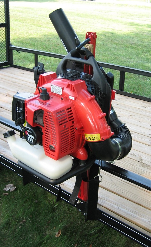 1 Blower Holder Trailer Rack to Secure BackPack Blower on Landscape ...