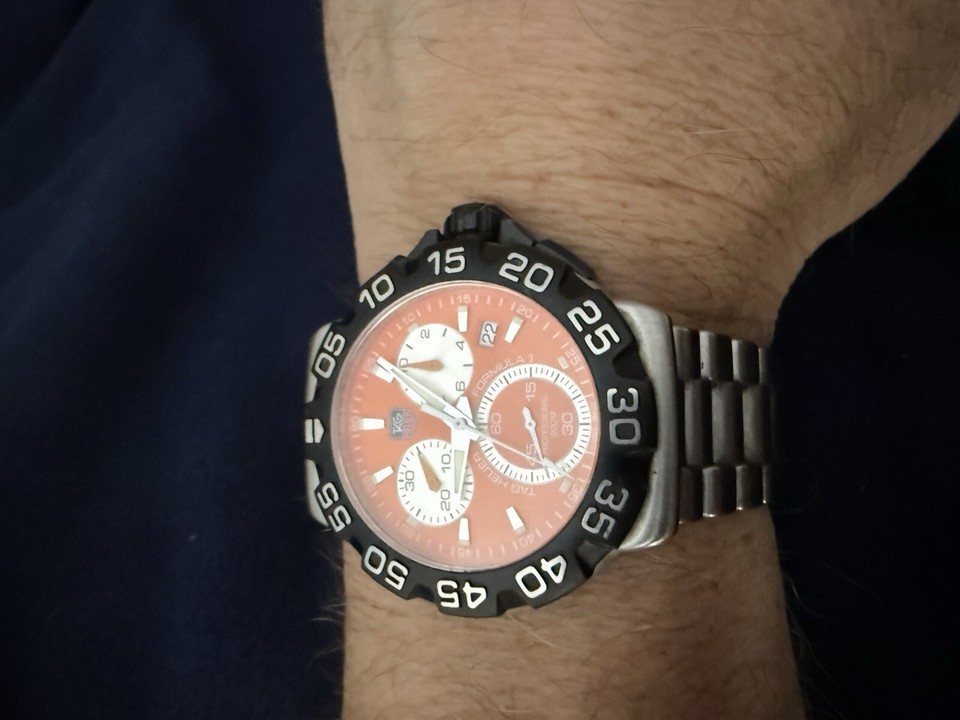 tag heuer formula 1 orange dial | eBay