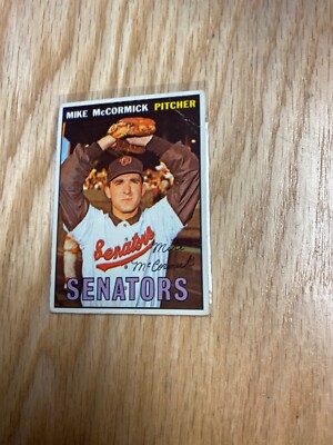 1967 Topps Baseball Mike McCormick Washington Senators Card #86 | eBay