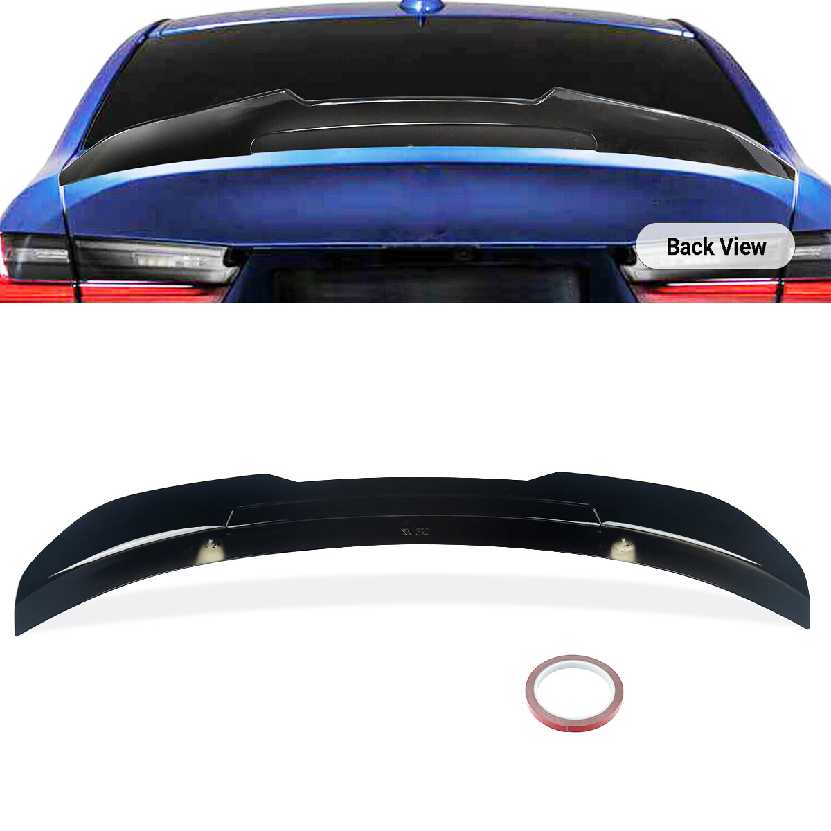 PSM Style Rear Trunk Spoiler For BMW G20 330i M340i Gloss Black ...
