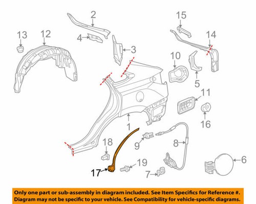 75873-48010 Toyota Moulding, quarter panel wheel opening, rh 7587348010 ...