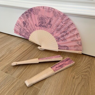 Animal Forest Folding Hand Fans Chinese Traditional Handmade Elegant ...