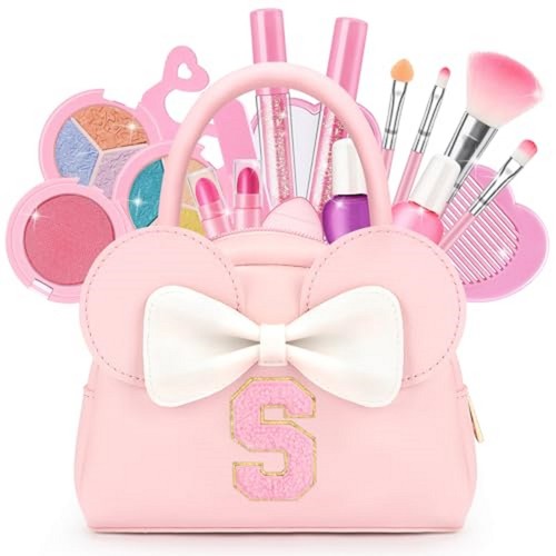 Kids Real Makeup Kit for Girls - 18Pcs Non-Toxic Washable Make Up Toys ...