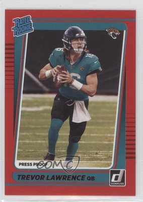 2021 Panini Donruss Rated Rookie Press Proof Red Trevor Lawrence #251 ...