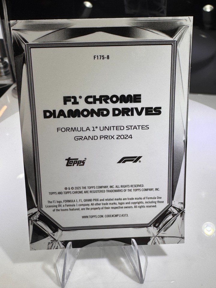 '25 Topps Chrome Formula 1 F1 Diamond Drives USA Grand Prix F175-8 ...