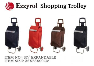 Lightweight Folding Shopping Trolley Strong Durable Metal Pull | eBay