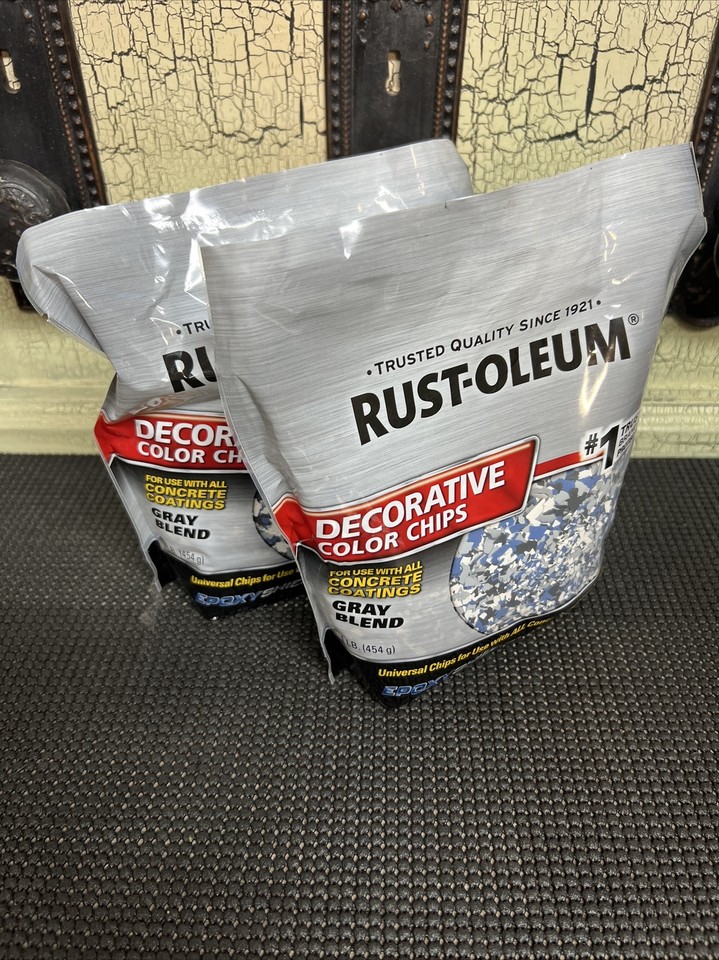 2 Pack Rust-Oleum Gray Blend Decorative Color Chips Epoxy Concrete ...