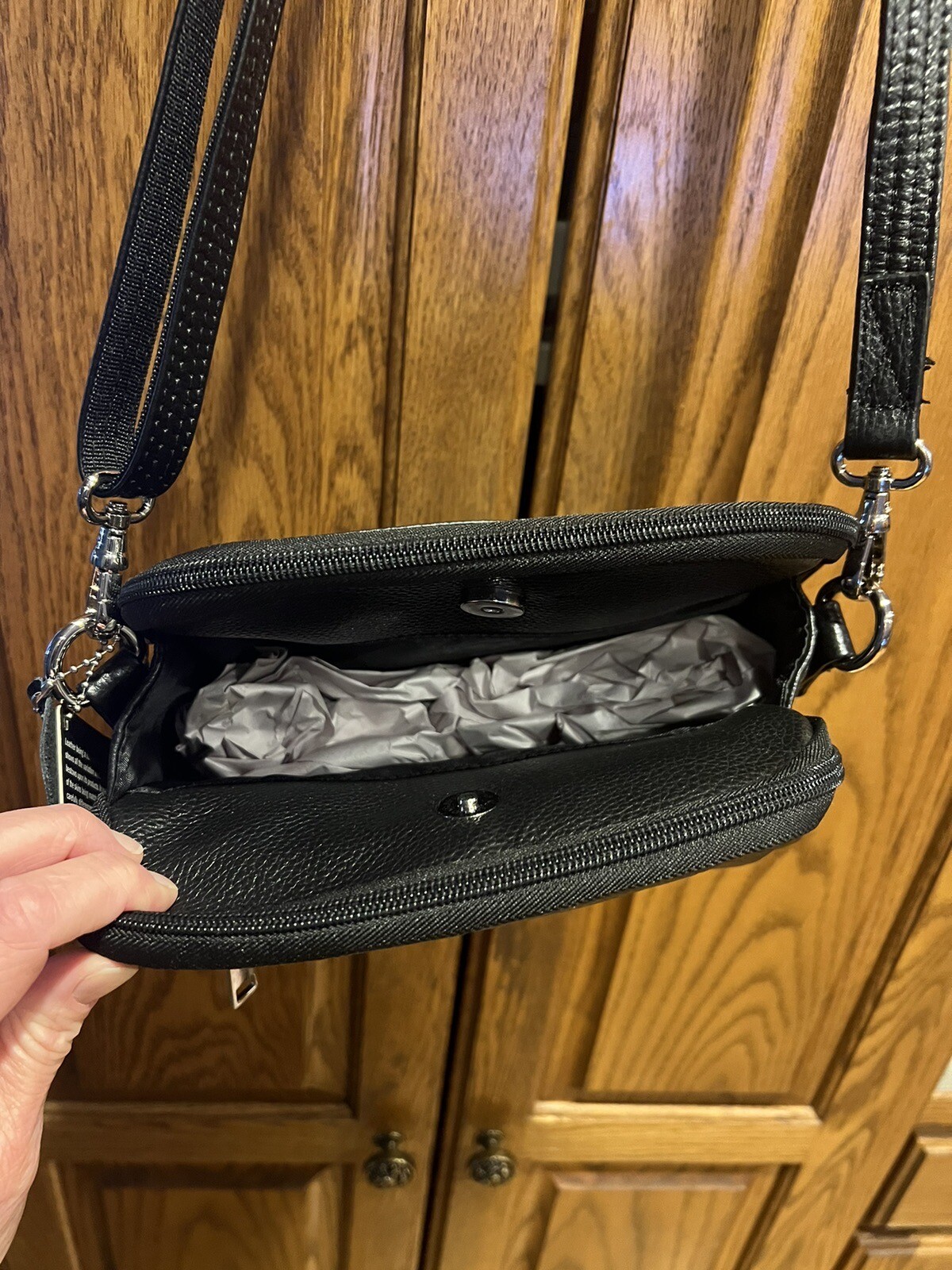 Roma Leather Locking Concealment Purse CCW Concealed Hand Gun Carry | eBay