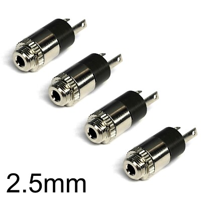 NEW 4-Pack 2.5mm Sub-Mini Plug Stereo Audio Panel Mount Female ...