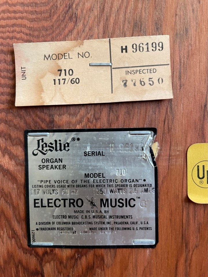 Leslie 710 Speaker + Cables | eBay