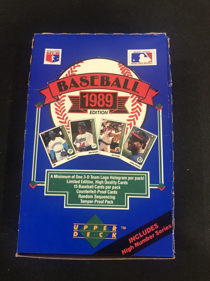 1989 UPPER DECK BASEBALL BOX Case Fresh 36 Packs Sealed Ken Griffey Jr ...