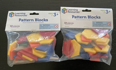 100 Piece TOTAL Pattern Blocks - Geometric Manipulatives - with ...