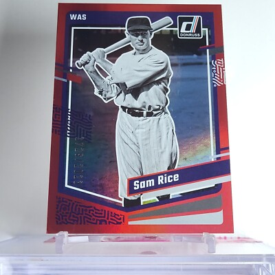 SAM RICE 2023 Donruss HOLO FOIL RED /2023 #164 Washington Senators | eBay