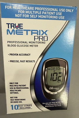 True Metrix PRO Meter Blood Glucose Monitoring System Complete kit + 10 ...