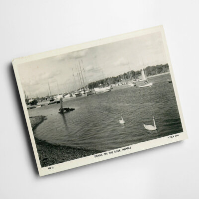 A6 PRINT - Vintage Hampshire - Swans On the River, Hamble | eBay UK