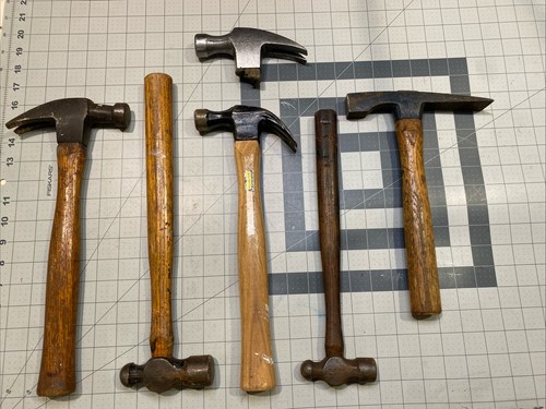 Job Lot Of 5 Old Vintage Hammers Stanley & 1 Replacement Head | eBay